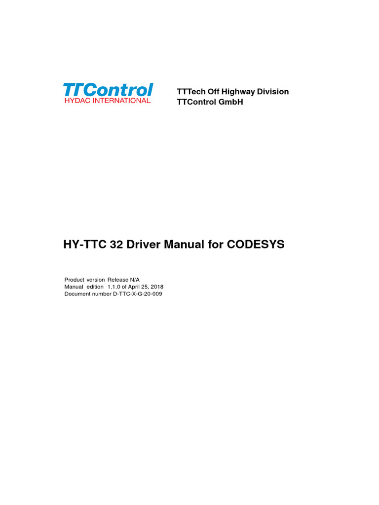HY-TTC 32 Codesys User Manual | PDF | Computer Engineering | Computing