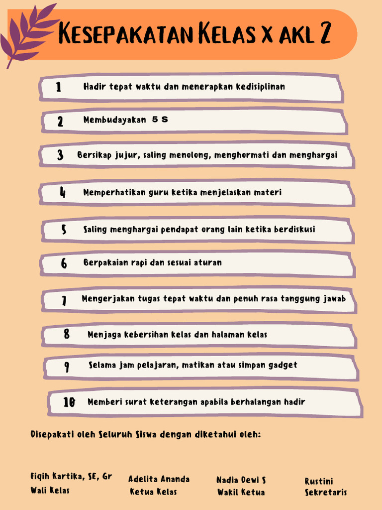 Kesepakatan Kelas | PDF
