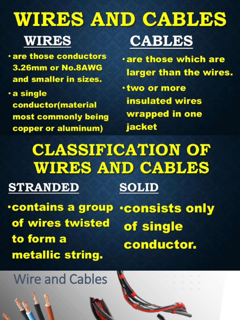 Types and Uses of Wires and Cables | PDF | Wire | Electrical Wiring