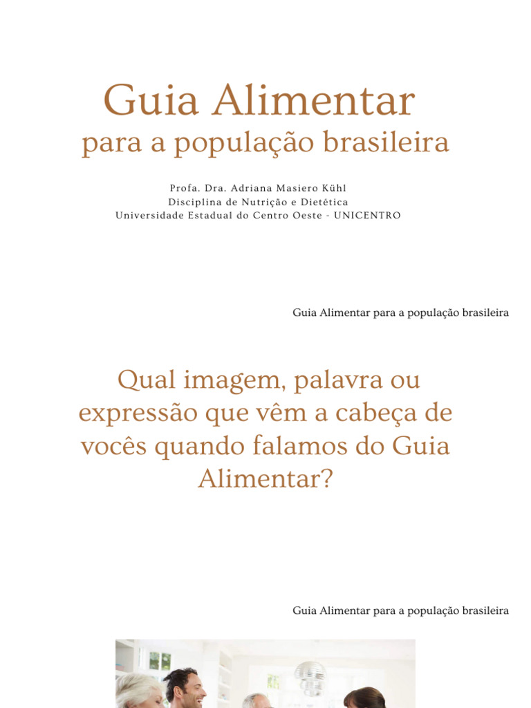 Guia Alimentar Brasileiro: Princípios e Categorias | PDF | Leite | Nutrição