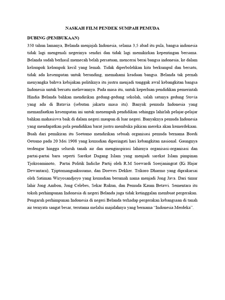 Naskah Sumpah Pemuda | PDF