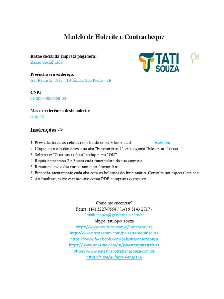 modelo-holerite-contracheque | PDF