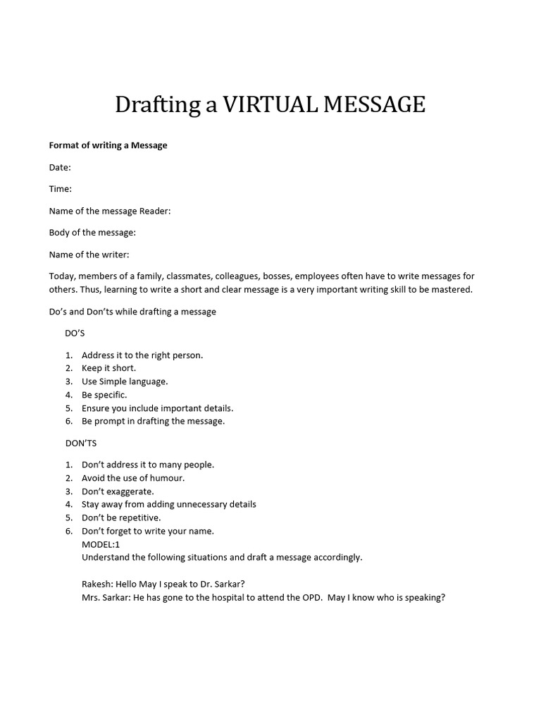 Virtual Message | PDF