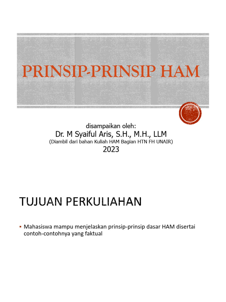 Enam Prinsip Dasar HAM dan Contohnya | PDF | Ilmu Sosial