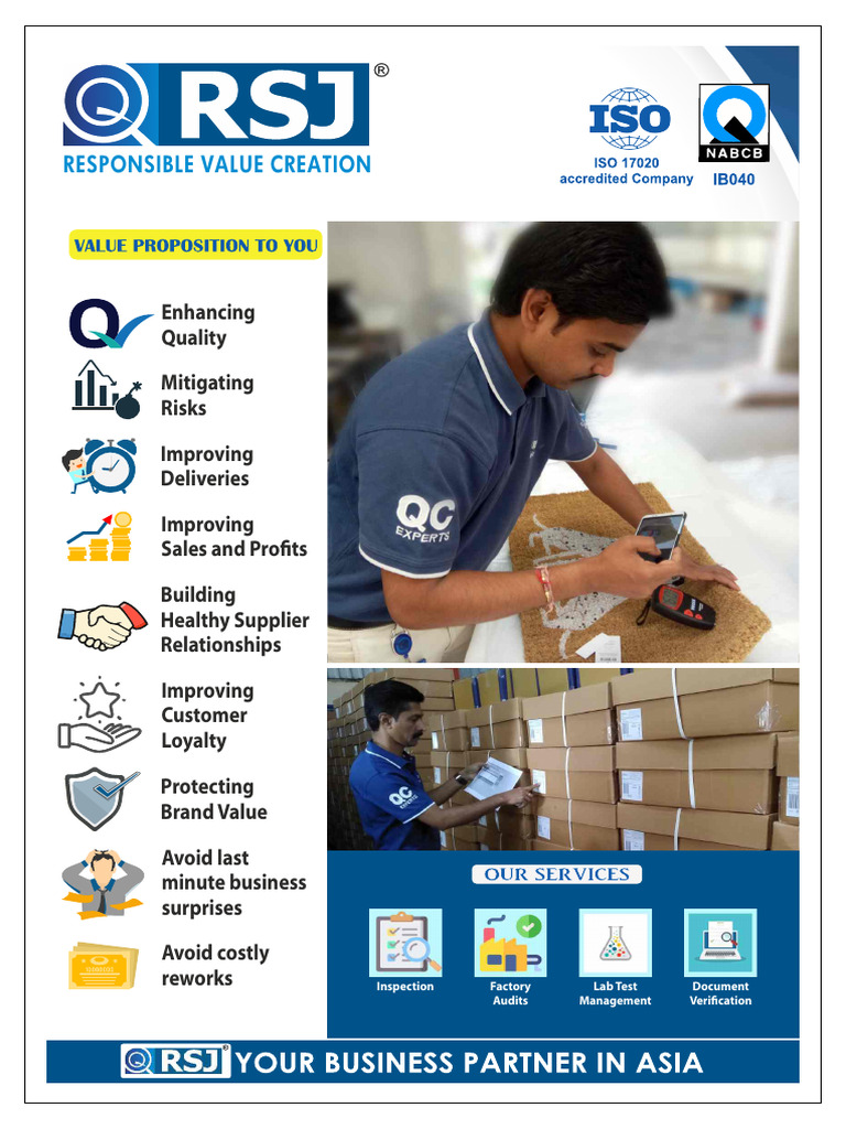 RSJ Inspection Company Brochure | PDF | Business Economics | Business ...