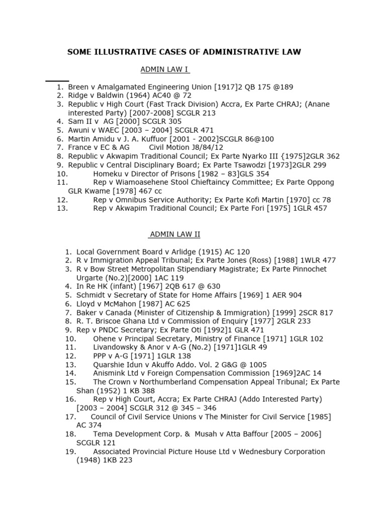 Cases On Administrative Law | PDF | Government | Judiciaries