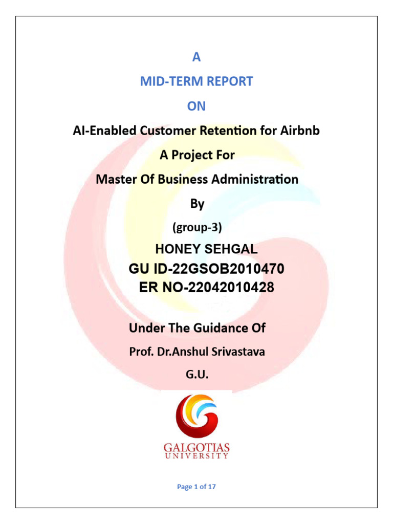 HONEY SEHGAL Mid-Term Report | PDF | Employee Retention | Artificial Intelligence