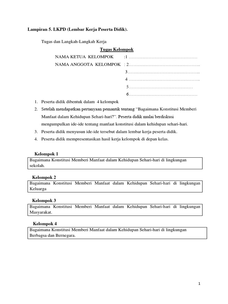 Lampiran LKPD Dan Format Penilaian Keterampilan - Sikap - Docx | PDF