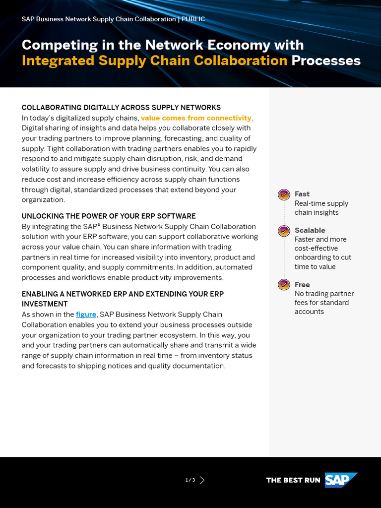 Competing in The Network Economy With Integrated Supply Chain ...
