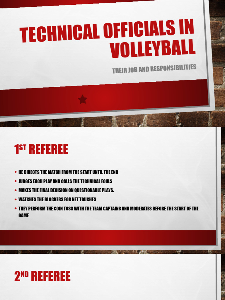 Duties of Volleyball Technical Officials | PDF