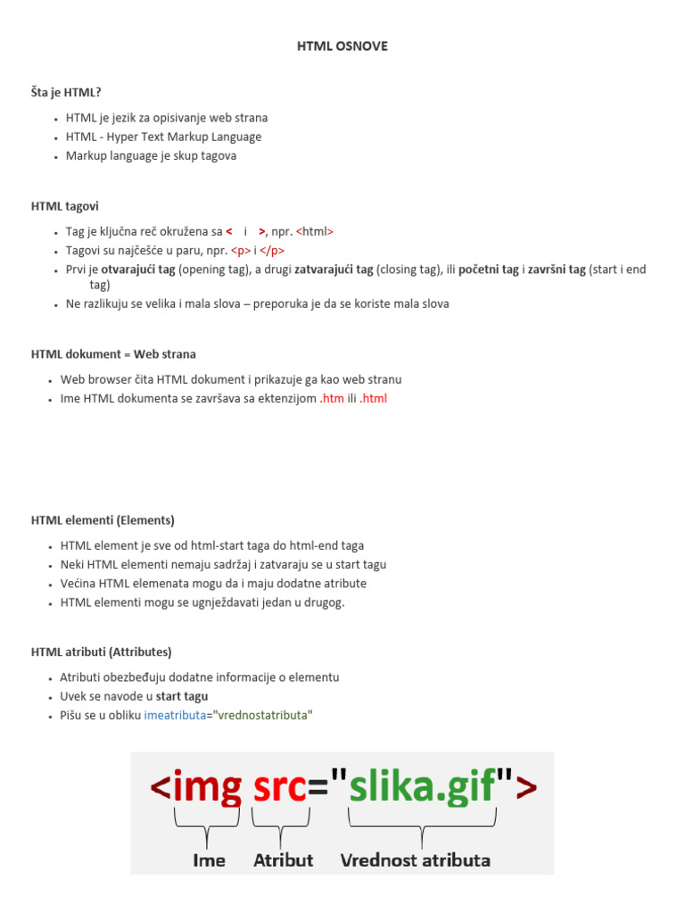 HTML Osnove | PDF