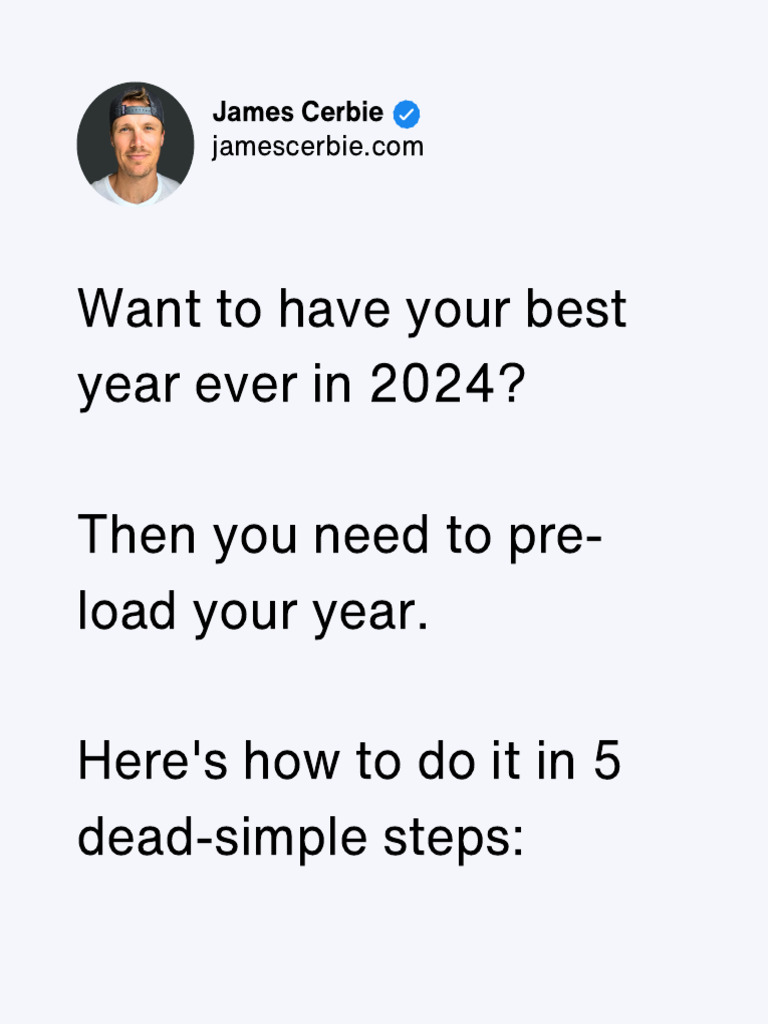 Pre-load Your Year for 2024 Success | PDF