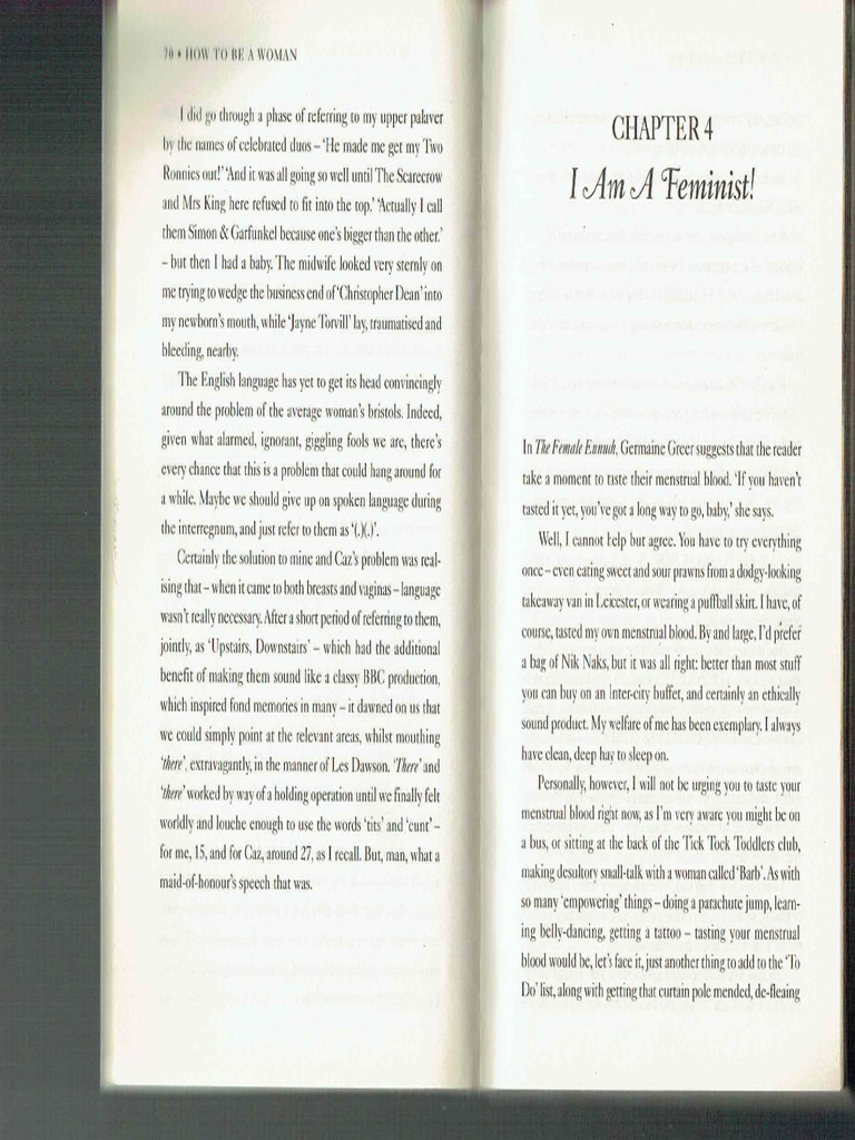 Moran_How to Be a Woman_I Am Feminist | PDF