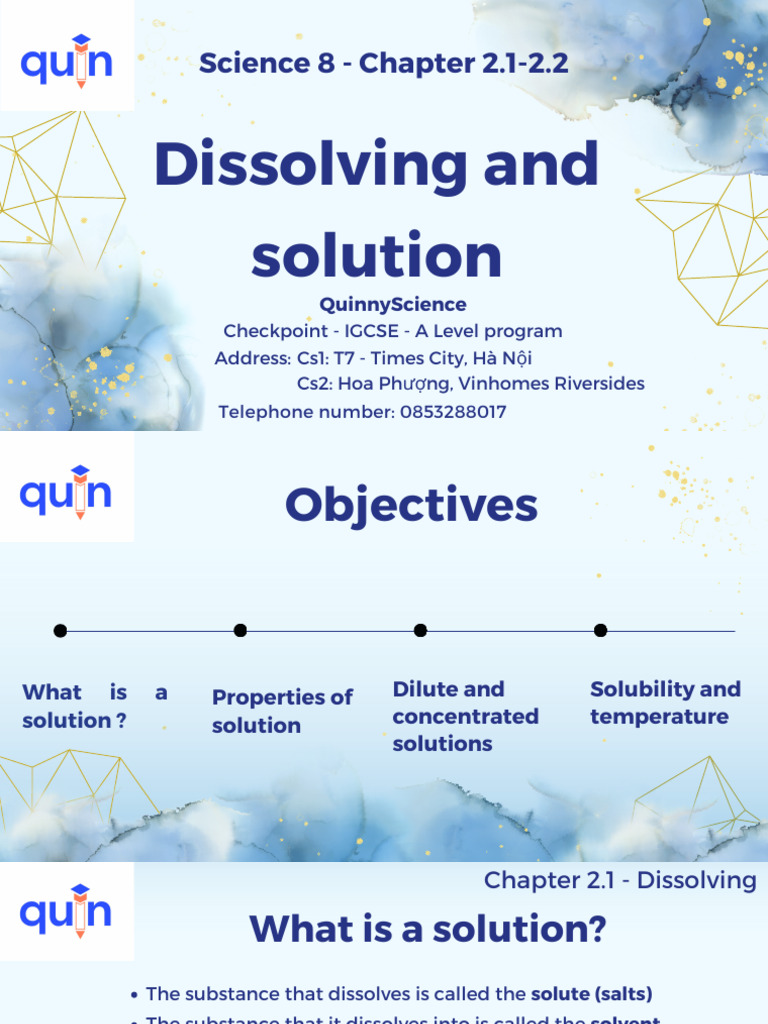 Science 8 - Chapter 2.1-2.2 | PDF | Solubility | Salt (Chemistry)