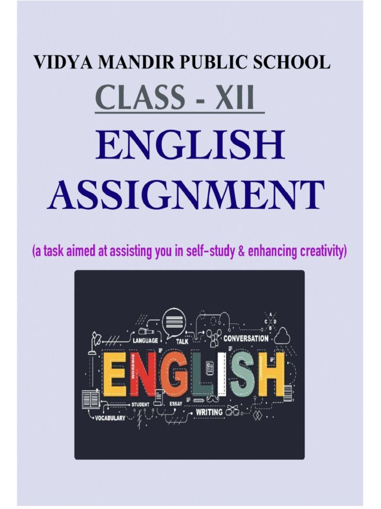 Xii English Assignment | PDF