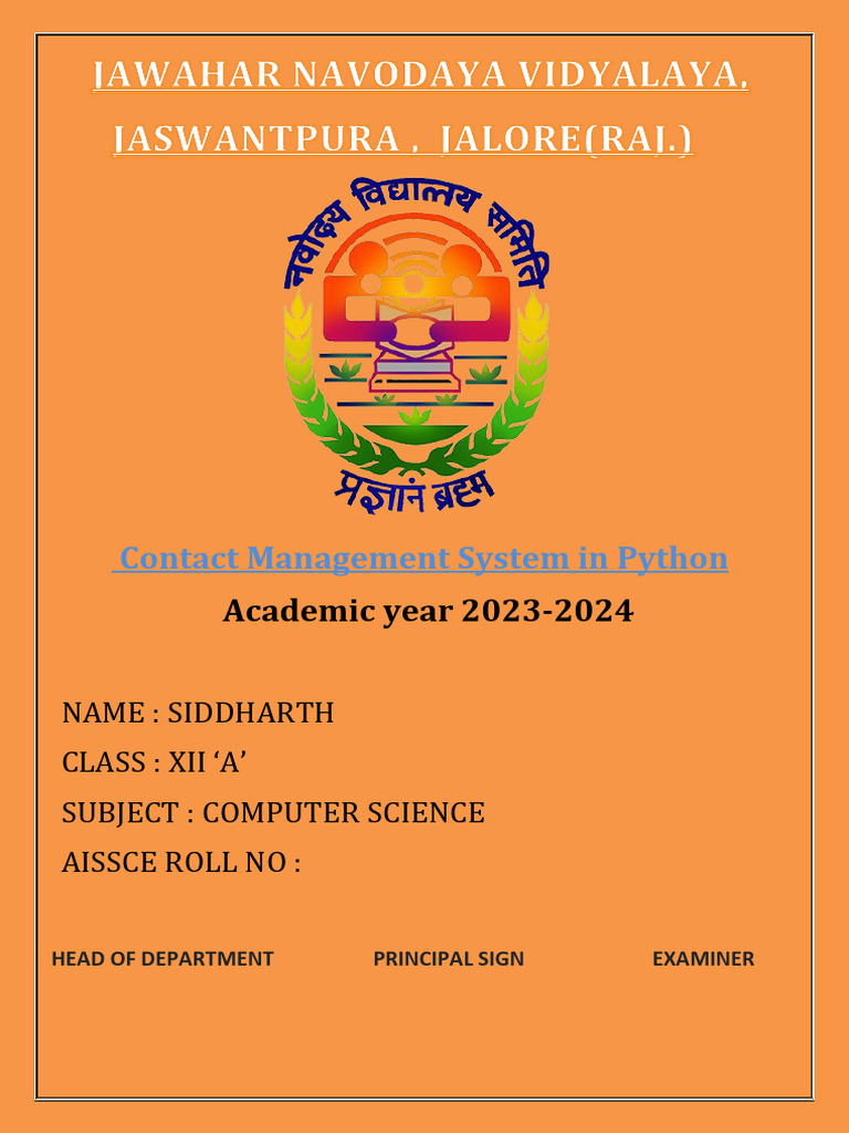 Siddharth Cs Pdf Databases Computer Program