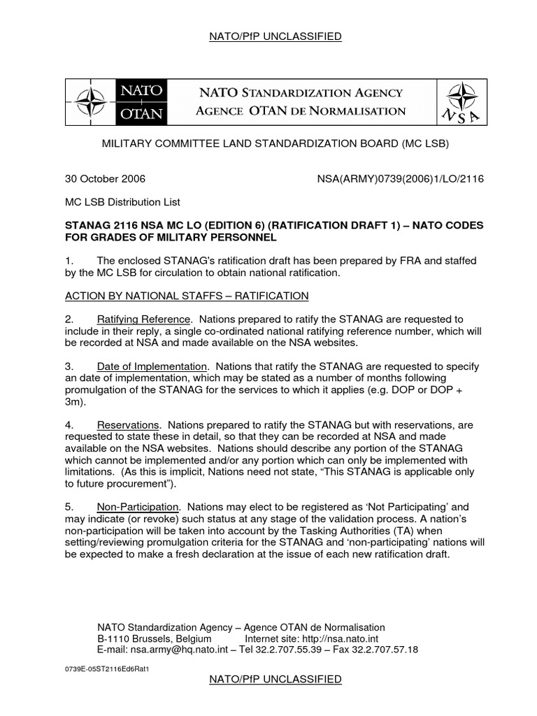 NATO Military Personnel Grade Codes | PDF | Military Rank | Brigadier ...