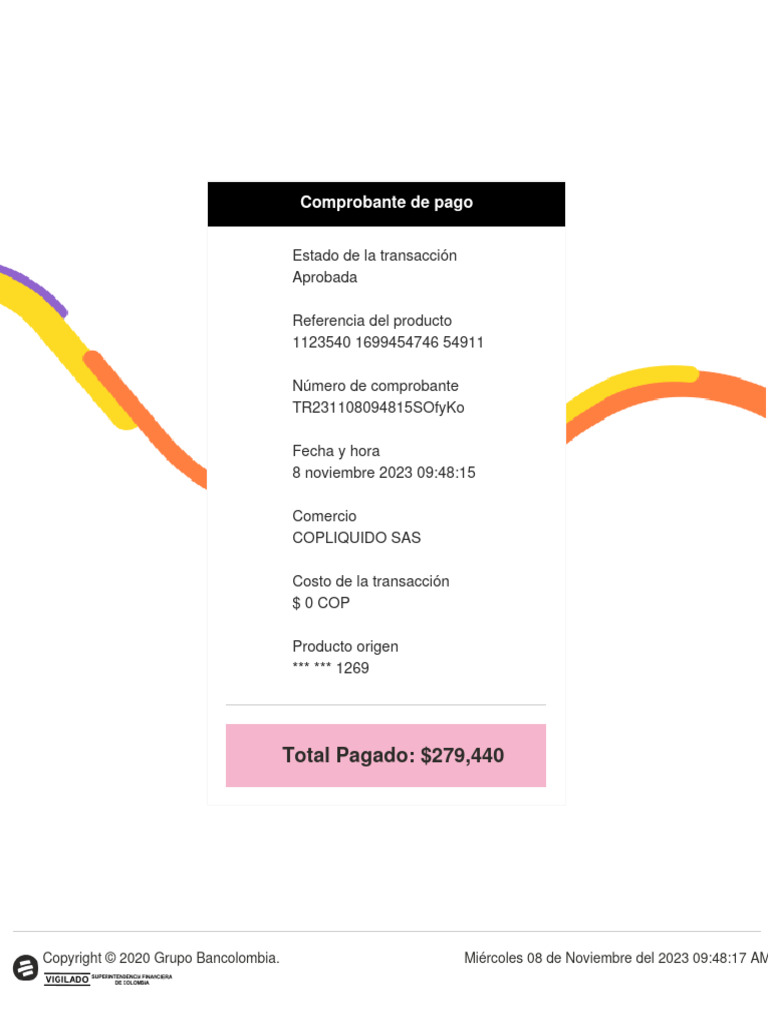 Comprobante de Pago Aprobado | PDF | Finanzas y dinero