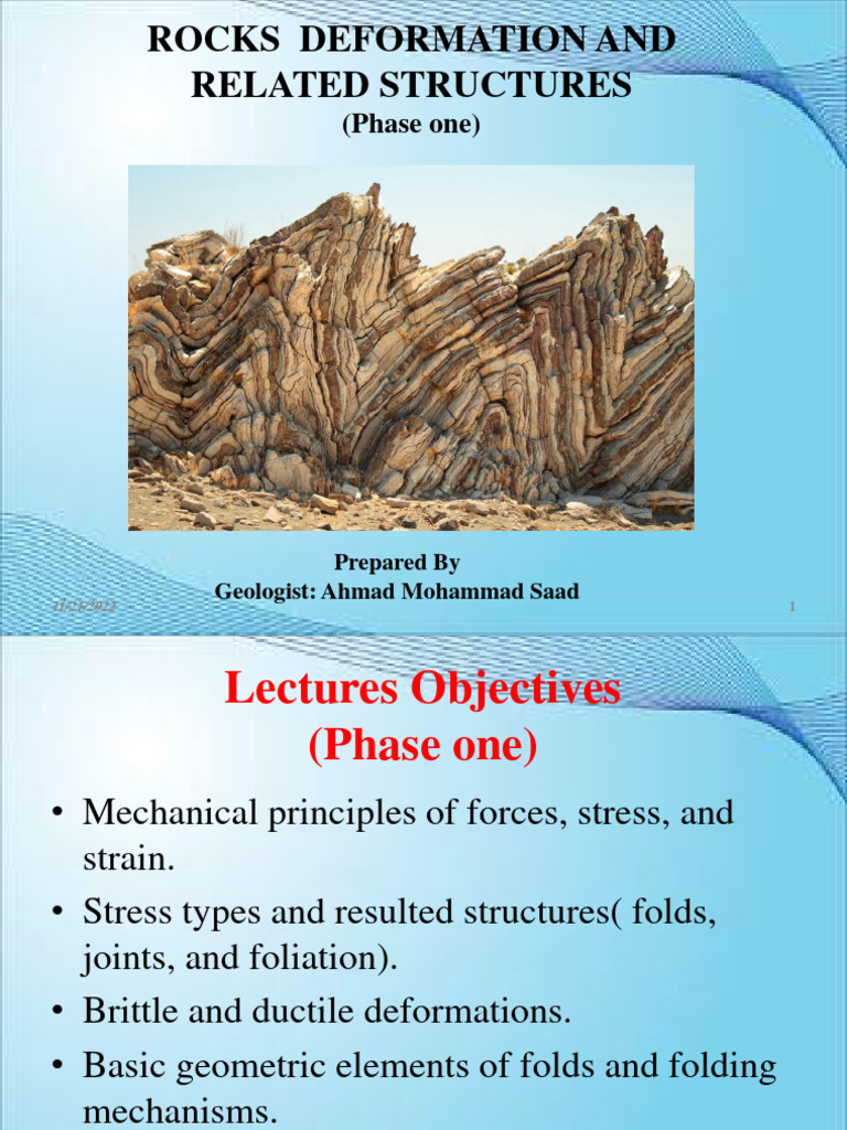 Rocks Deformation and Related Structures (Phase One) | PDF | Deformation (Engineering) | Stress ...
