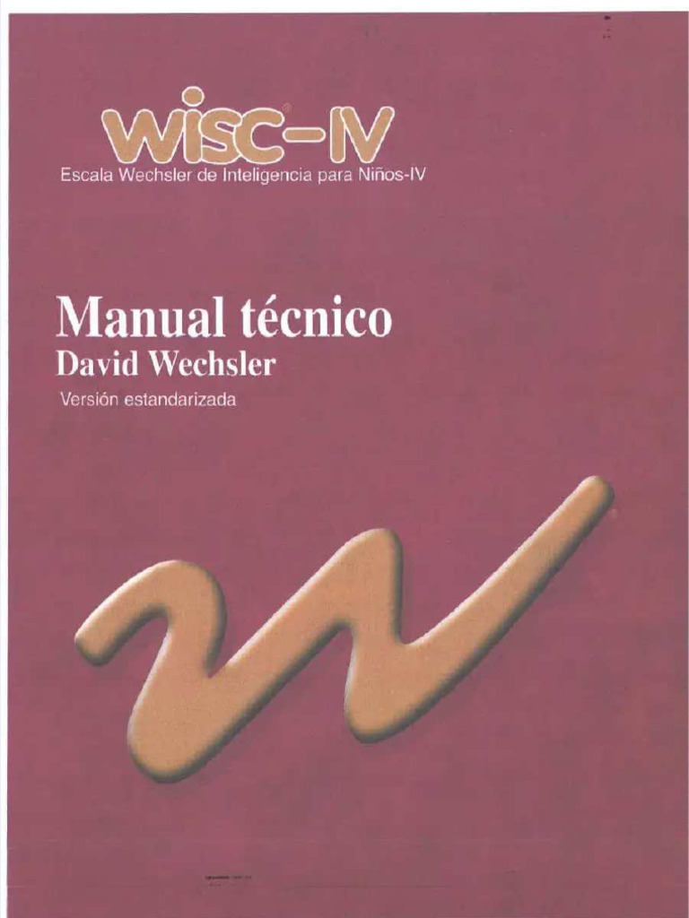 Wisc IV Manual Tecnico David Wechsler | PDF