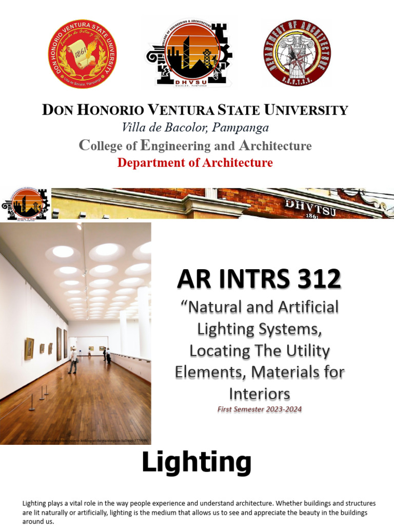 Lecture 3 - Natural and Artificial Lighting in Architecture - Ar Intrs 312 | PDF | Incandescent ...