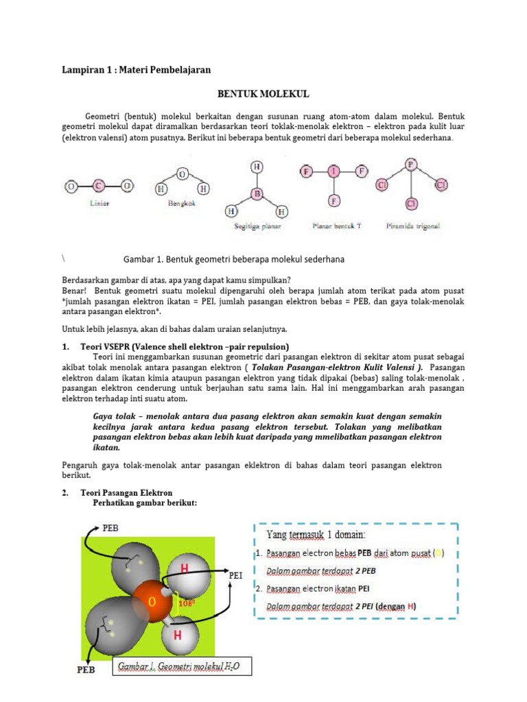 Materi Bentuk Molekul | PDF