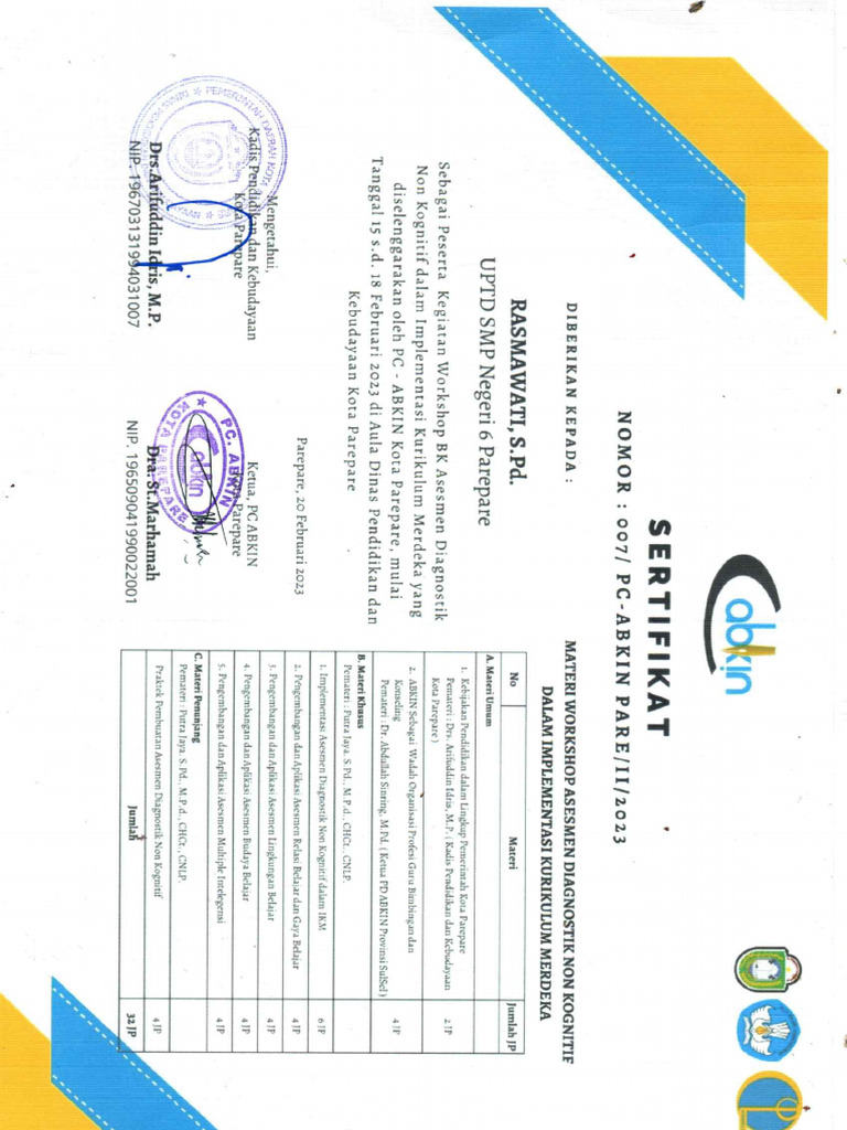 Sertifikat Rasma | PDF