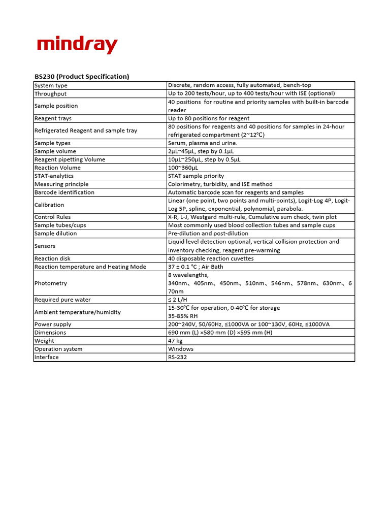 Mindray | PDF | Physical Sciences | Applied And Interdisciplinary Physics