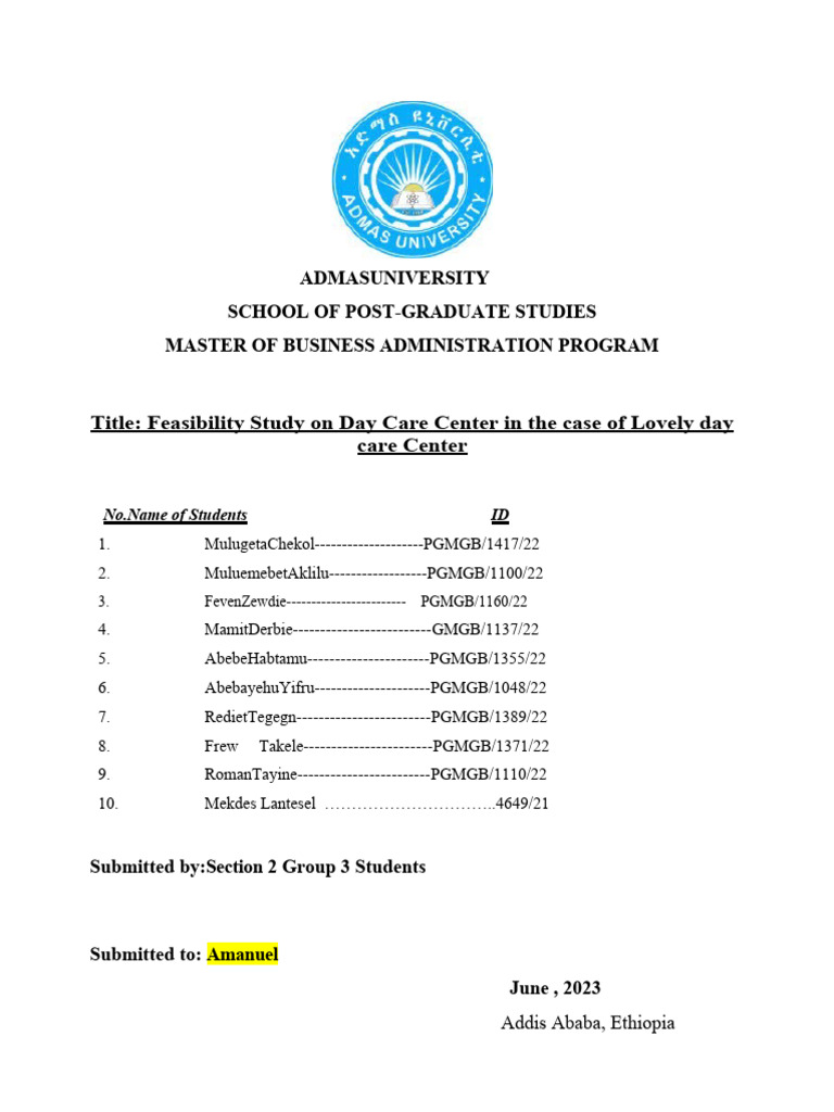Lovely Day Care Project | PDF | Net Present Value | Internal Rate Of Return