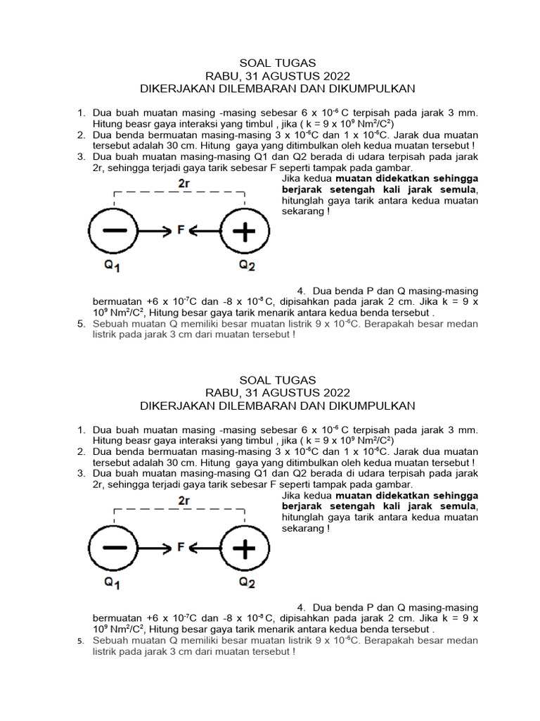 Gaya Interaksi Muatan Listrik dan Medan | PDF | Sains & Matematika