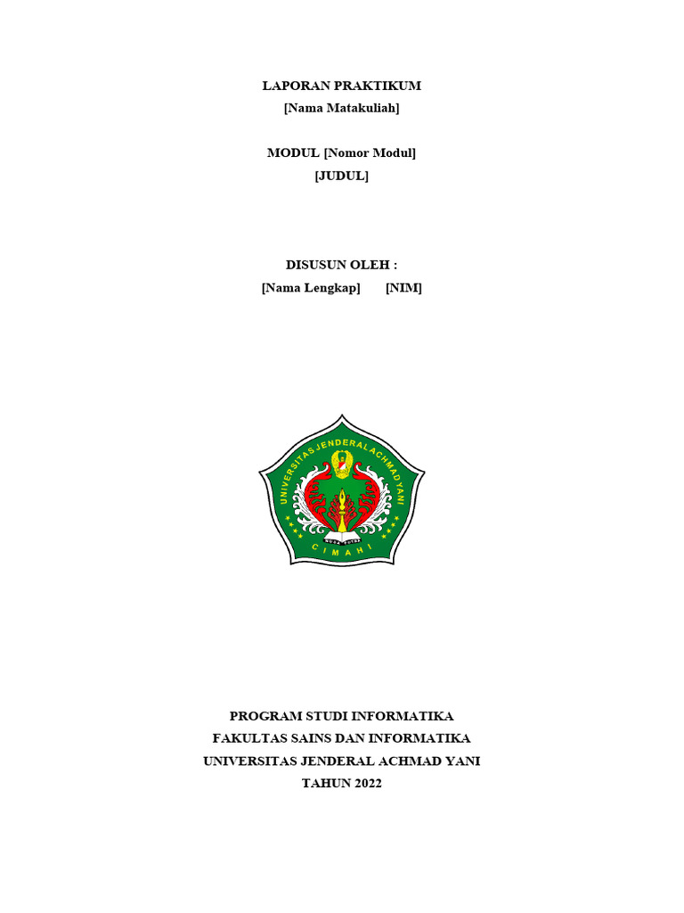 Format Laporan Praktikum Aplikasi Komputer | PDF