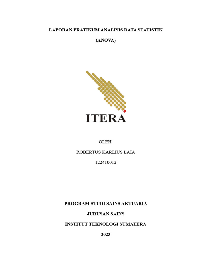 Robertus Karlius Laia - ANOVA | PDF