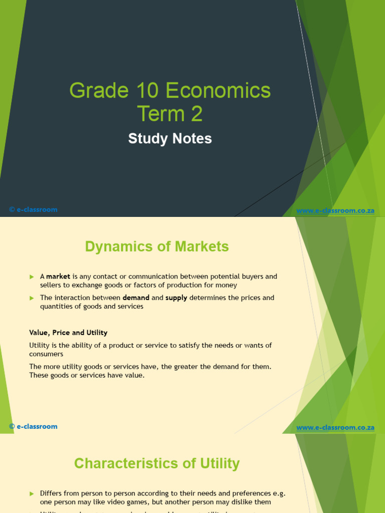 Grade 10 Economics: Market Dynamics | PDF | Supply (Economics) | Demand