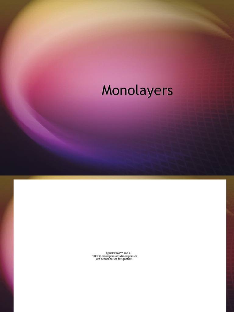 Monolayer | PDF | Molecular Biology | Membrane Biology