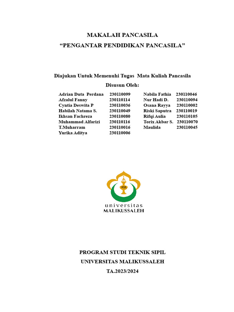 Makalah Pancasila Kel.1 PDF | PDF