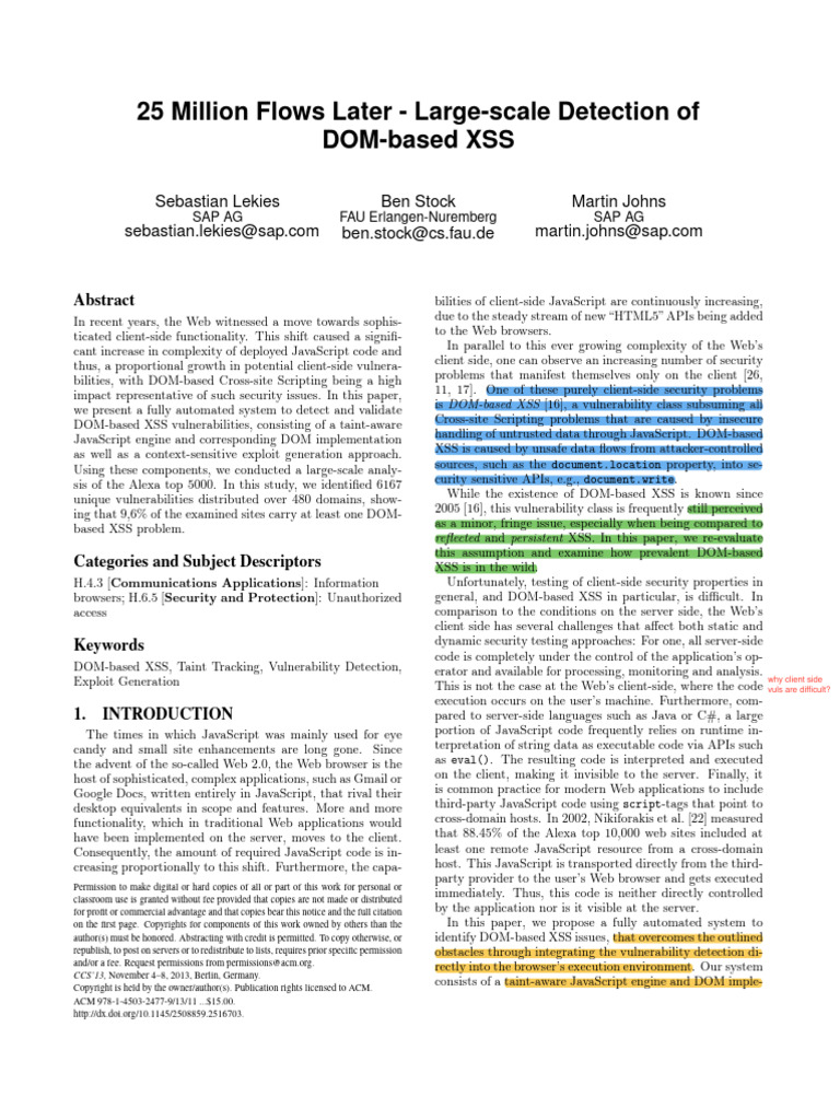 25k Xss Vulnerabilities Overview | PDF | Java Script | World Wide Web