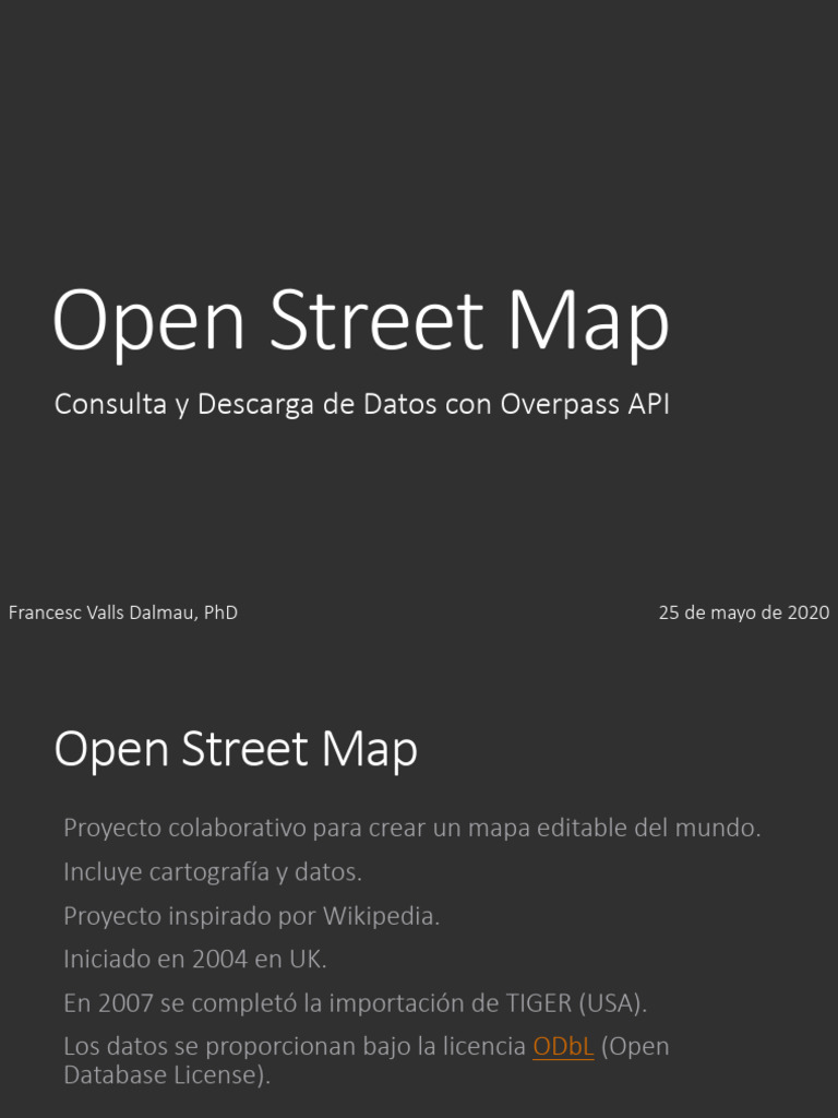 Osm 2020 | PDF | Tecnología geográfica | Informática