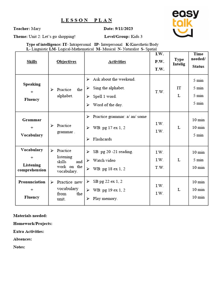 Lesson Plan 8 KIDS 3 9 - Nov - 23 | PDF | Cultural Assimilation | Pedagogy