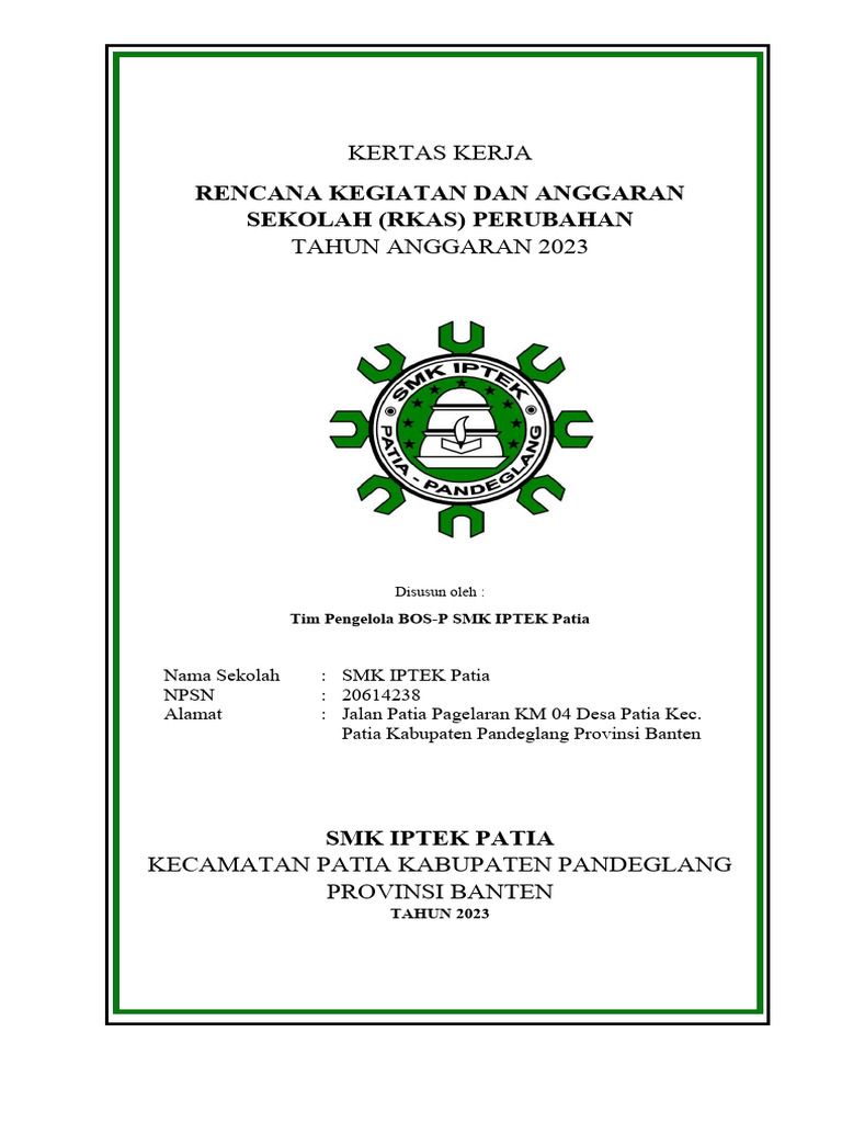Cover Kertas Kerja | PDF