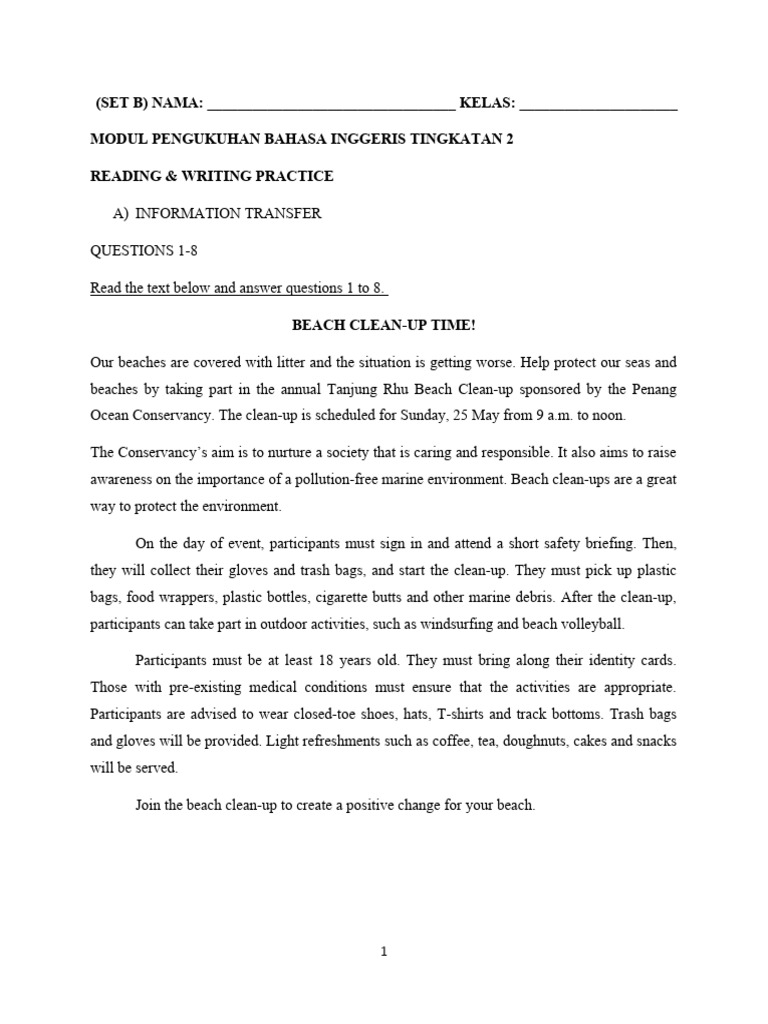 Set B | PDF | Camping