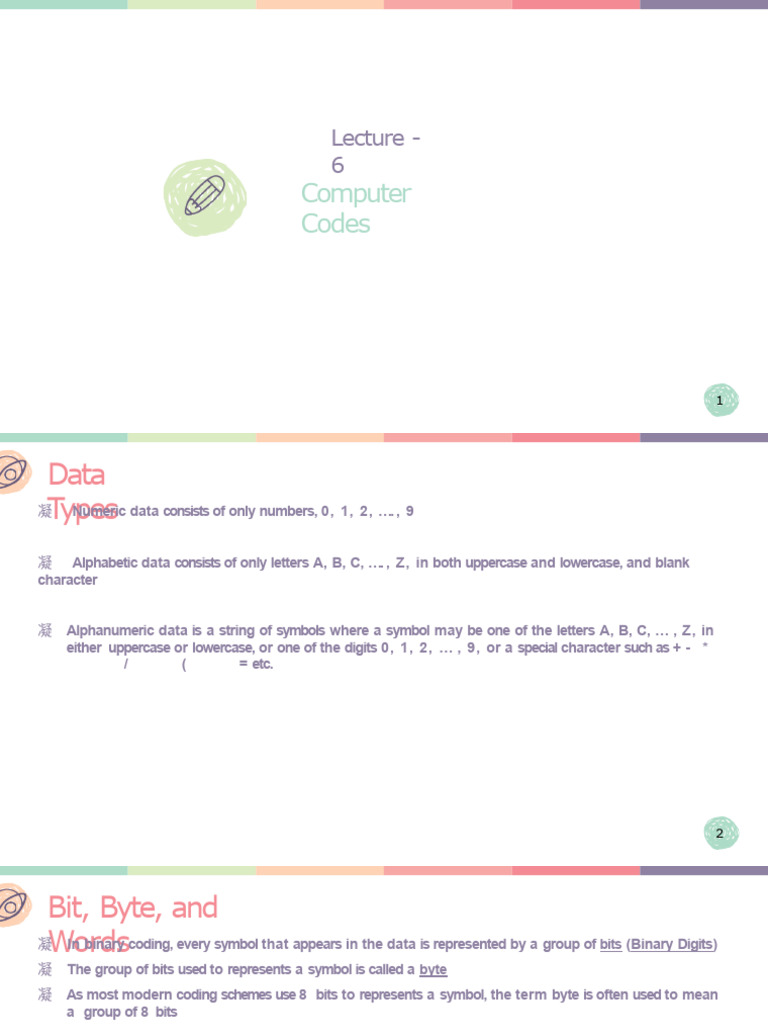 Lec 6 | PDF | Binary Coded Decimal | Bit