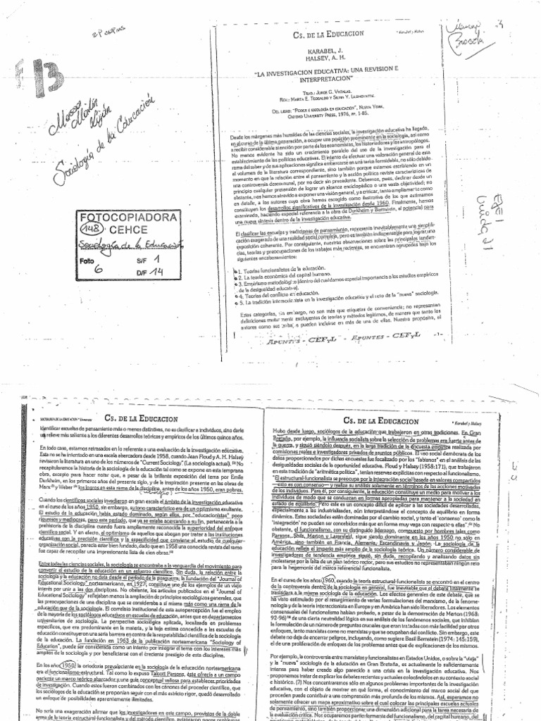 Karabel y Halsey | PDF