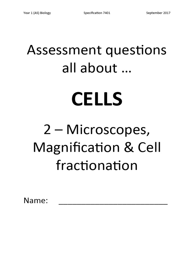 Cells - 2 V2 (Microscopes, Mag & Cell Fract'n) | PDF | Mitochondrion ...