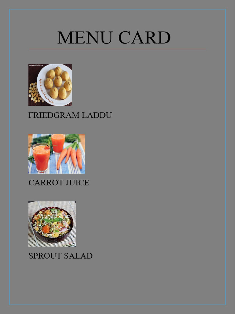 Menu Card | PDF