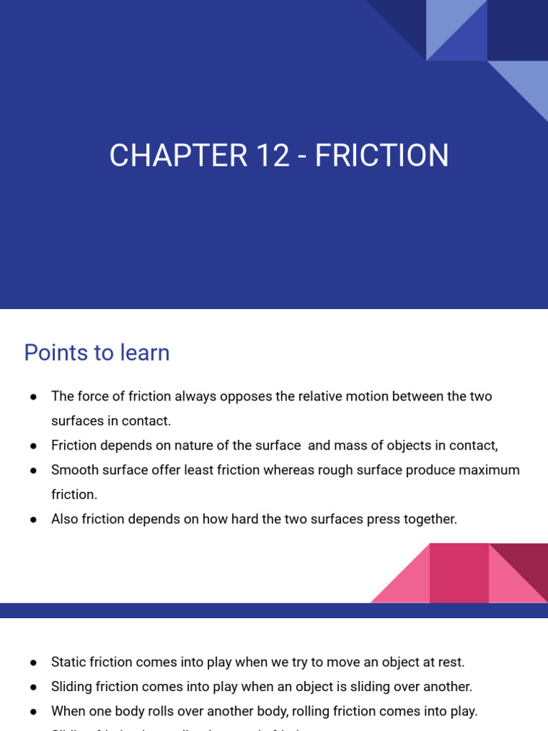 Chapter 12 - Friction | PDF | Friction | Brake
