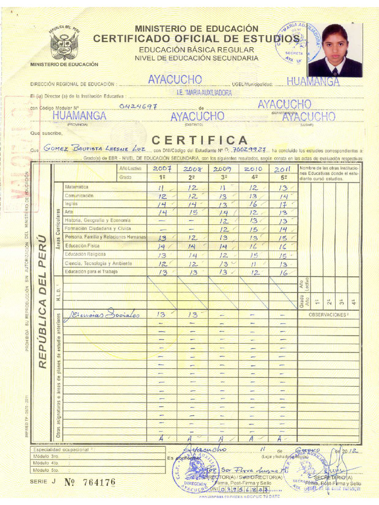 Certificado de Estudios - Compressed | PDF