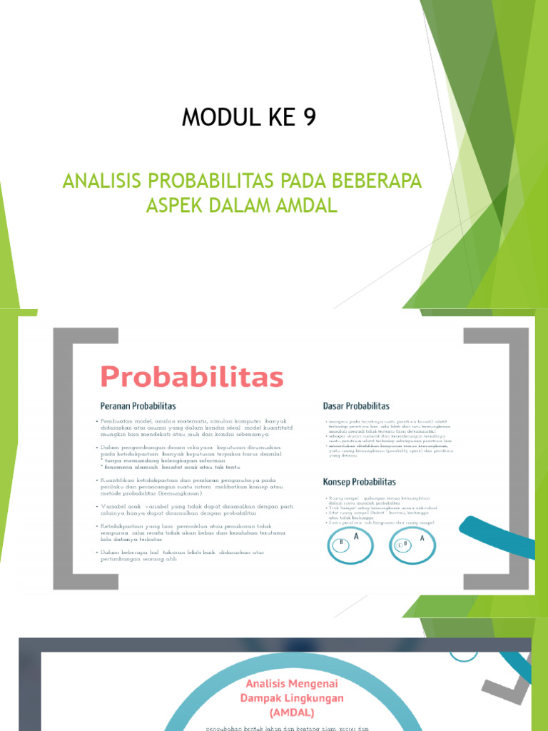 Modul 9 Analisis Probabilitas Pada Beberapa Aspek Dalam Amdal | PDF