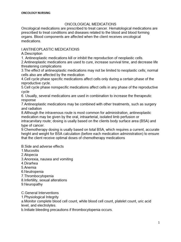 Oncologic Drugs | PDF | Chemotherapy | Clinical Medicine