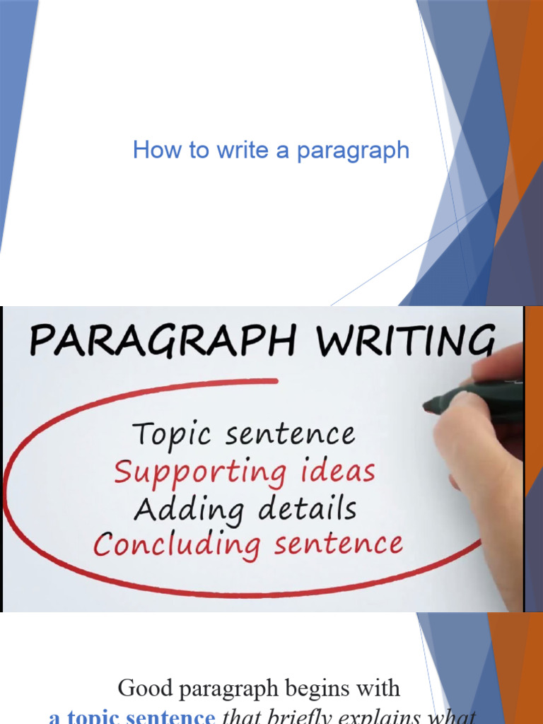 How To Write A Good Paragraph | PDF