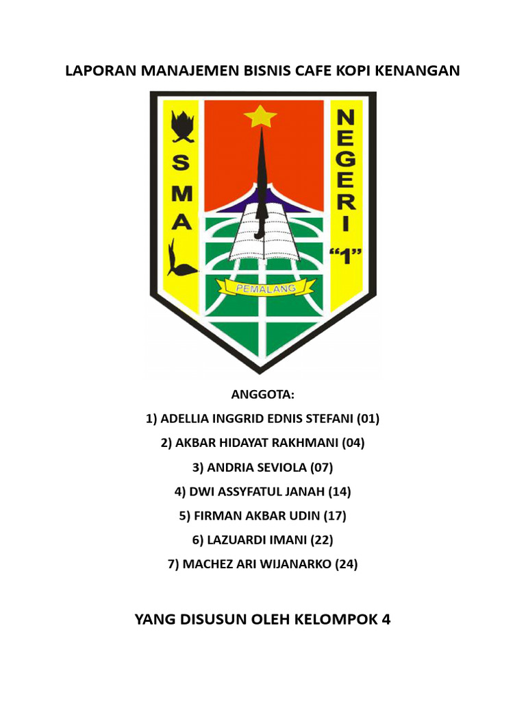 Laporan Manajemen Bisnis Cafe Kopi Kenangan Kelompok 4 Pdf